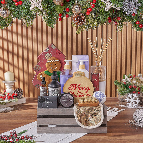 Complete Christmas Spa Gift Crate – Christmas gift baskets – Rhode ...